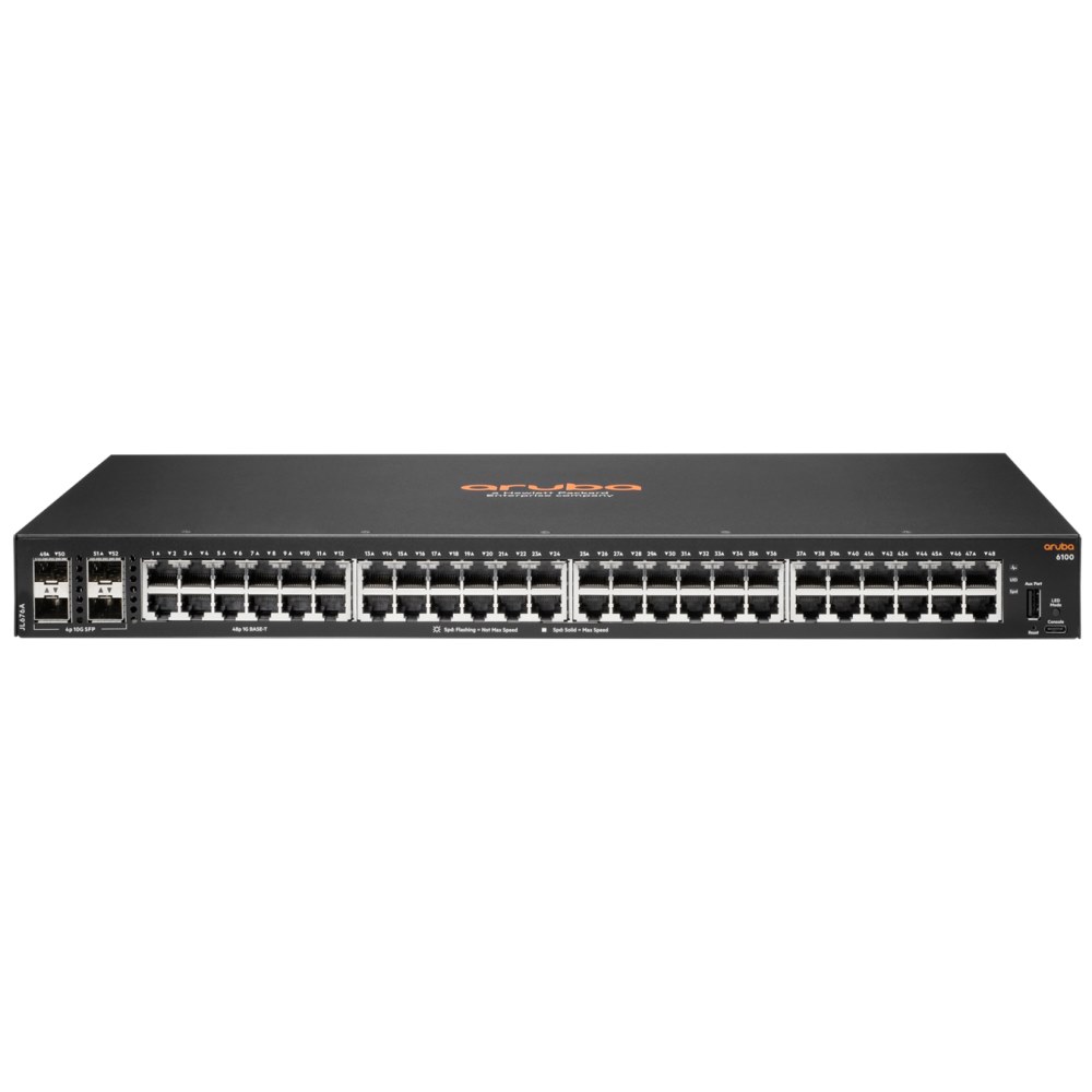 Коммутатор ARUBA HPE 6100 Managed 48G 4SFP+ (JL676A)
