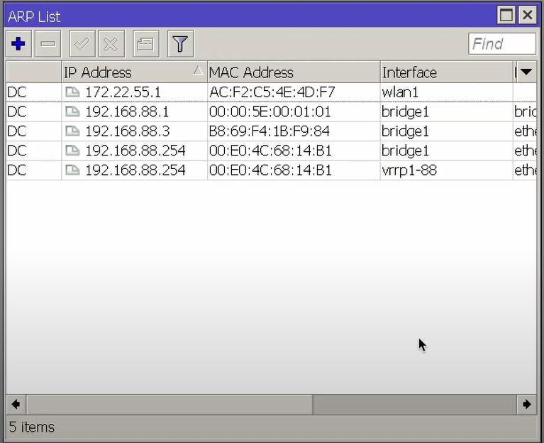 Использование и управление протоколом ARP в Mikrotik RouterOS