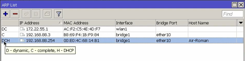Использование и управление протоколом ARP в Mikrotik RouterOS